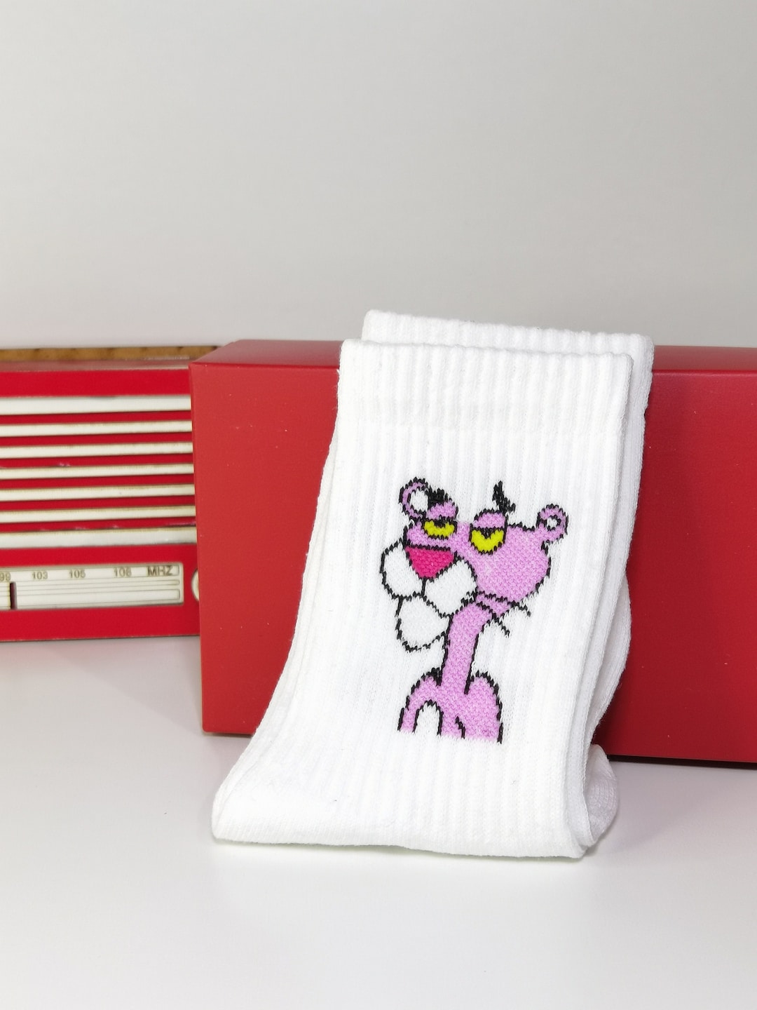 Pink Panther Socks, Make Yourself Happy, Pink Panther Character Socks ...