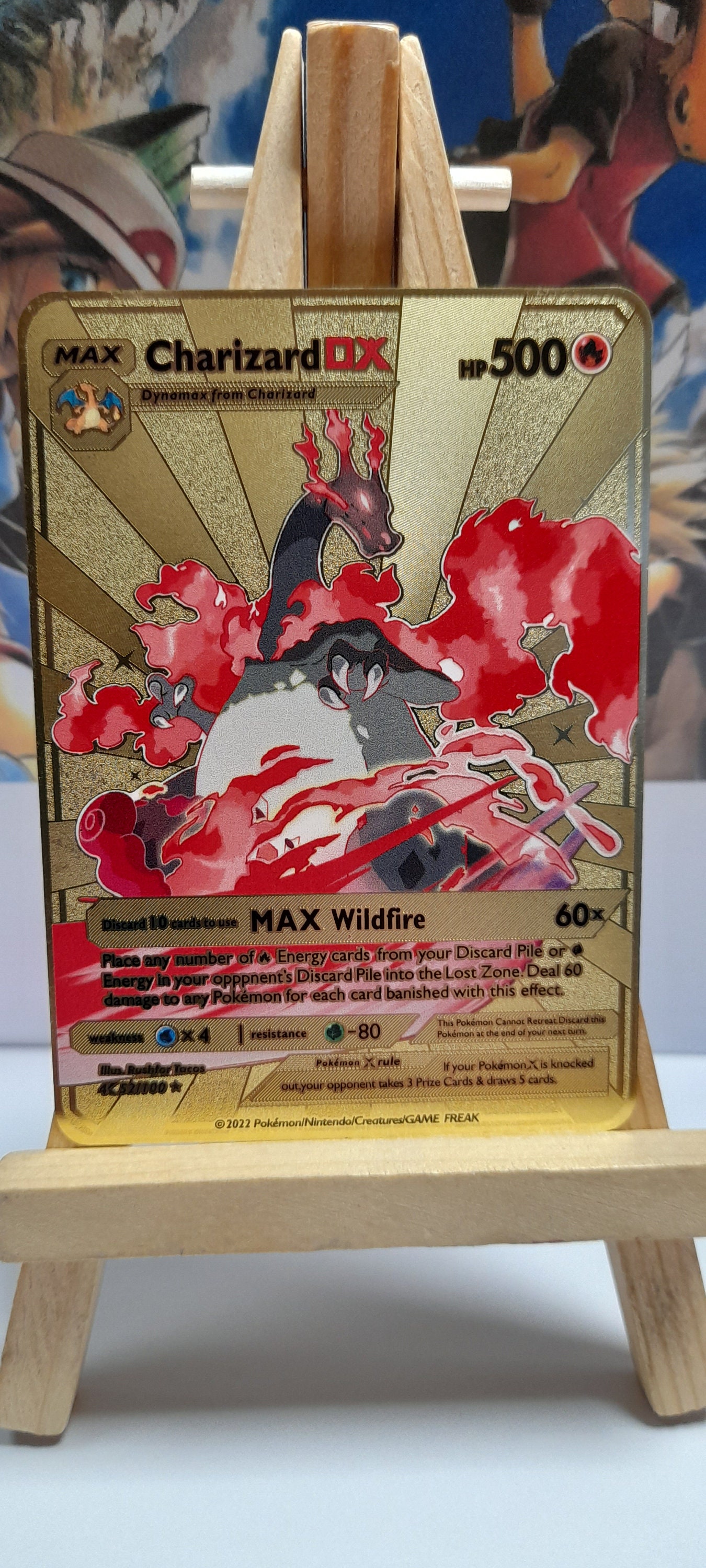 Carte pokemon Charizard DX en metal ANG - Etsy France