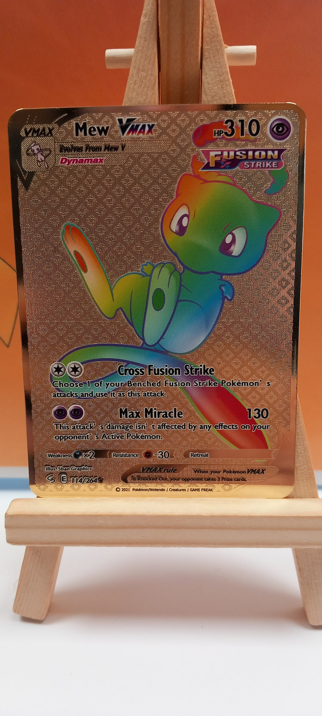 Carte pokemon Mew Dynamax Vmax en metal ANG - Etsy France