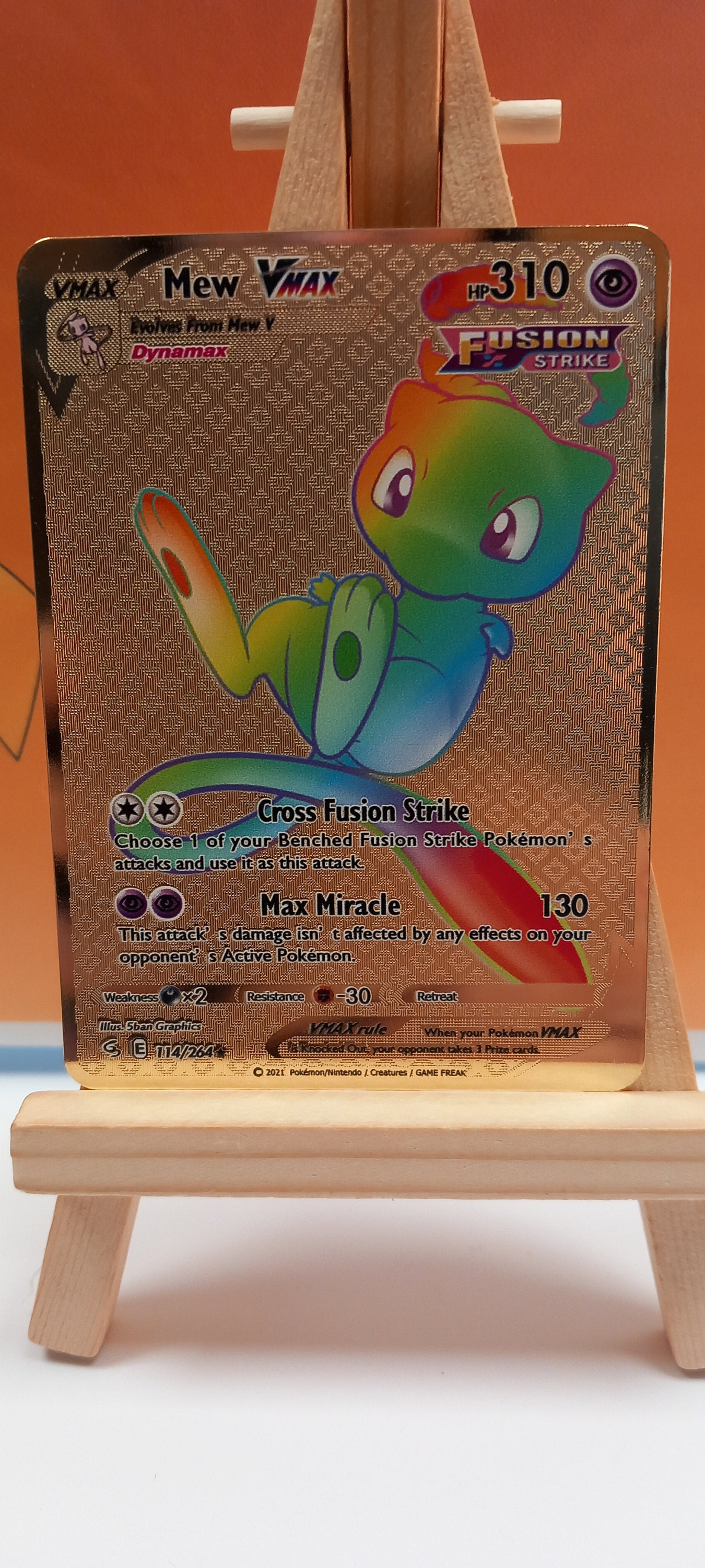 Carte pokemon Mew Dynamax Vmax en metal ANG - Etsy France