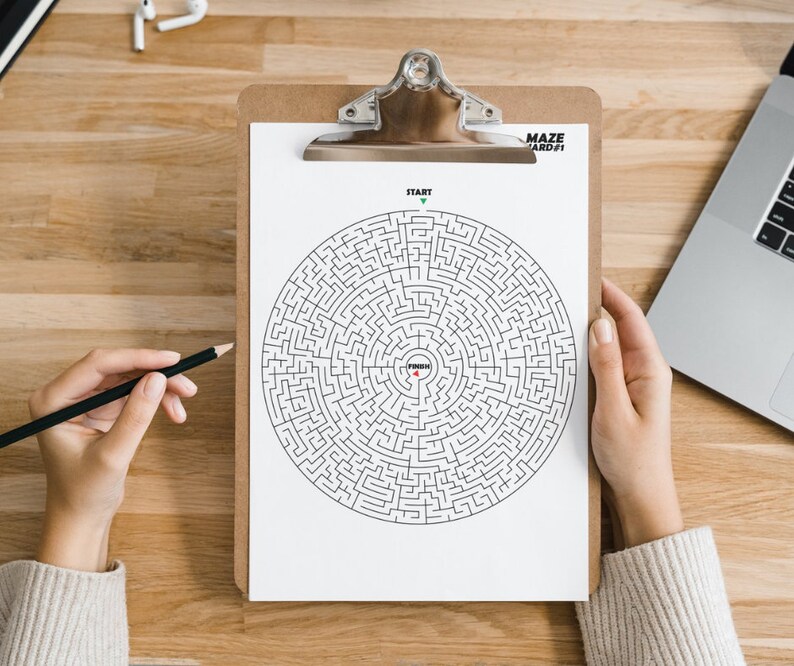 100 Maze Circular Hard Vol.1 for Kids & Adults | Mazes Puzzle With ...