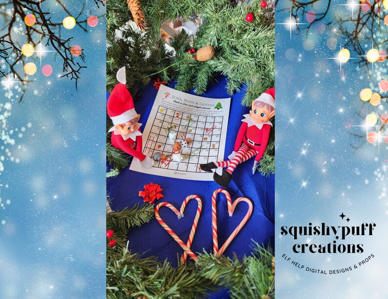 Elf Game, Elf Sleds and Ladders, Elf Antics, Elf Board Games, Christmas ...