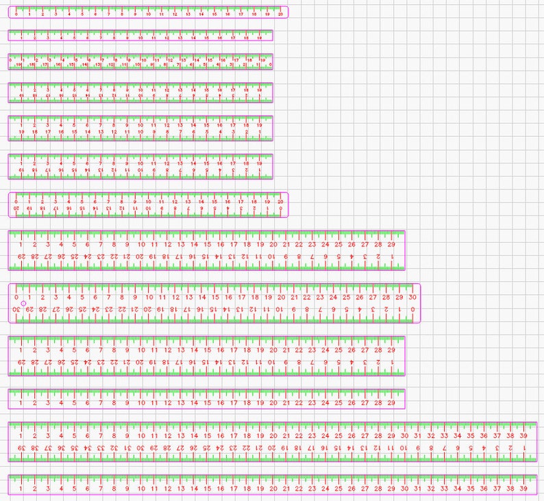 CM Rules DIY Laser Cut Files Dxf Svg Lightburn - Etsy UK