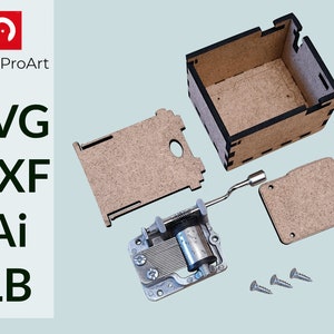 Music Box - DIY SVG Laser Cutter Files - DXF - Lightburn - Case for ...