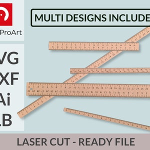 CM Rulers DIY Laser Cut Files Dxf Svg Lightburn - Etsy