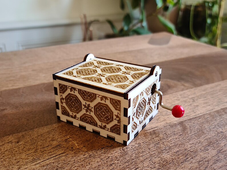 Music Box - DIY Laser Cutting Files SVG - DXF - Lightburn - Hand Crank ...