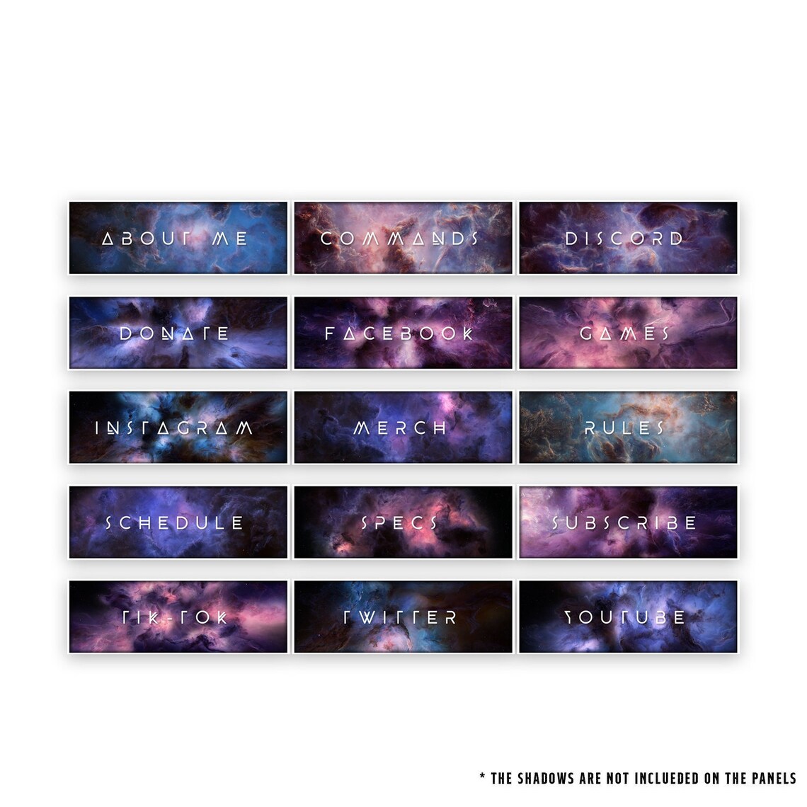 15 Twitch Panels: Abstract Nebula - Etsy