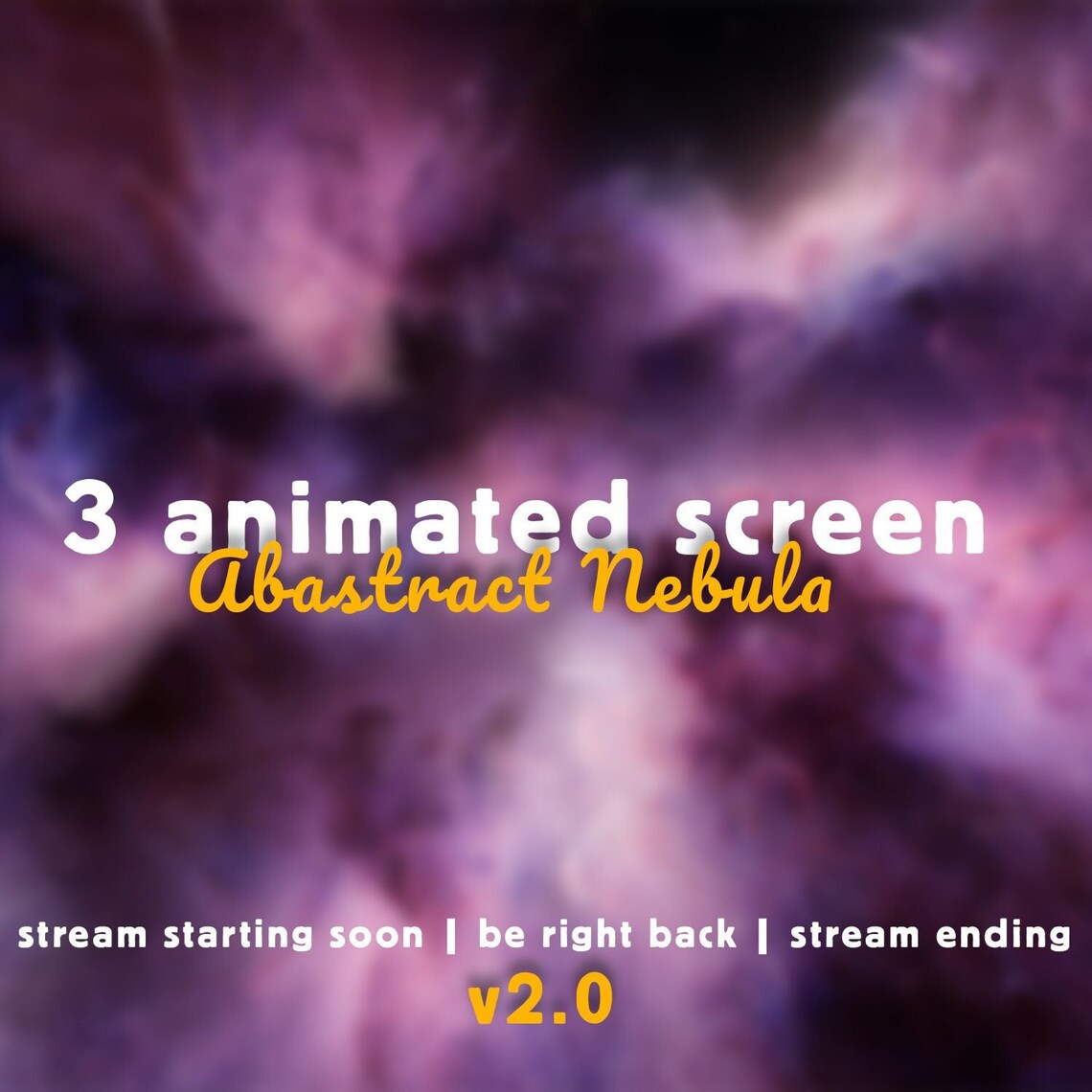 Stream Animated Screen: Abastract Nebula V2.0 - Etsy