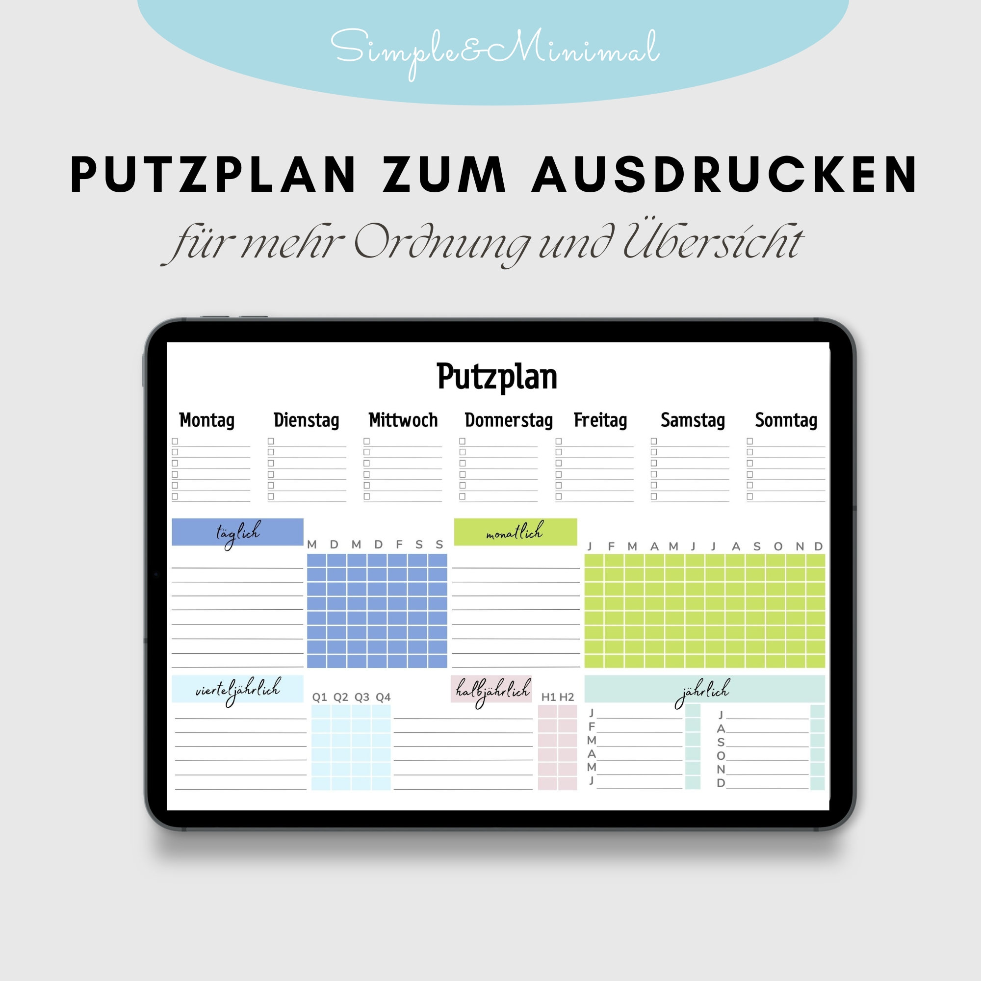 Putzplan-Vorlagen zum Ausdrucken, erstelle deinen persönlichen Putzplan ...