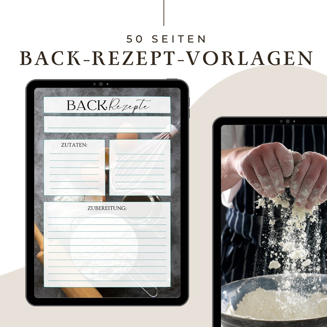 Recipe Templates With 50 Pages, Create Your Personal Baking Recipe ...