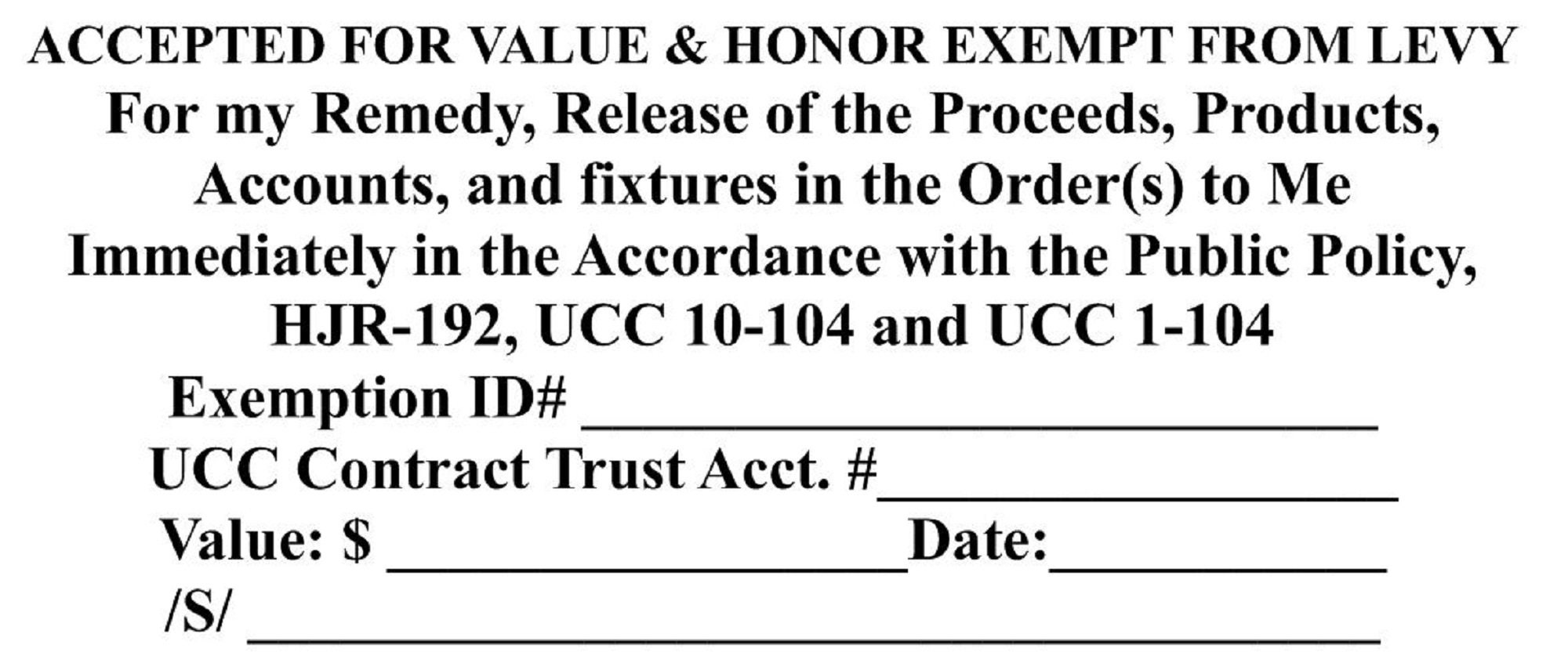 Accepted for Value & Honor Exempt From Levy Self Ink Stamp-red - Etsy