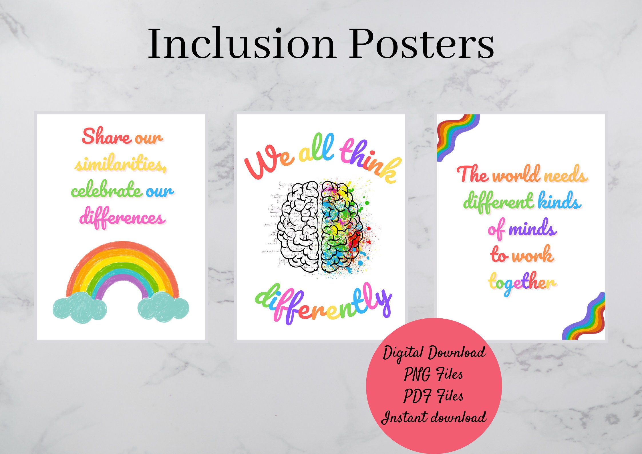 Carteles de inclusión en el aula carteles digitales en el - Etsy México