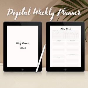 Digital Weekly Planner Printable Planner Calendar 2023 - Etsy