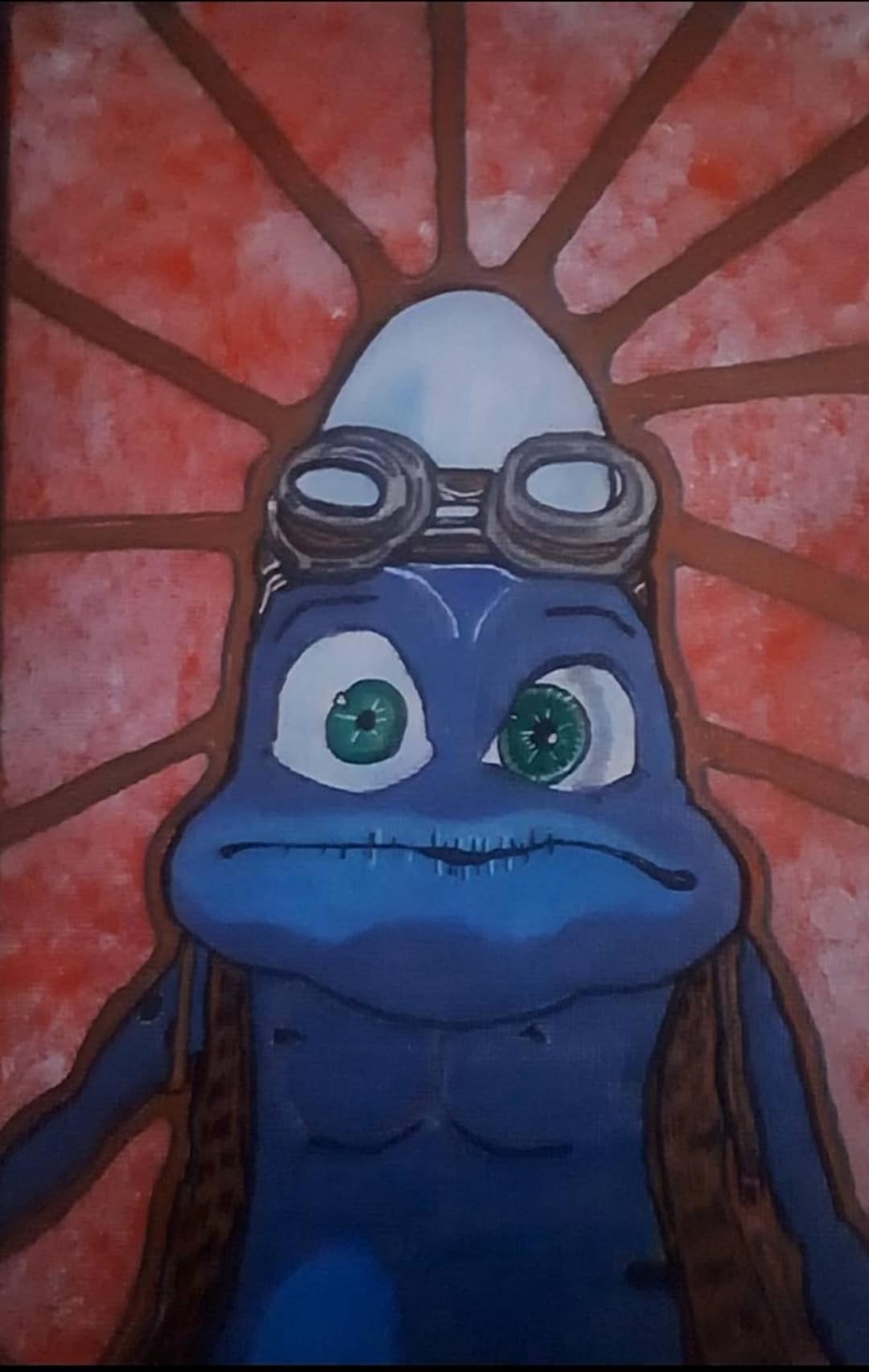 Crazy Frog ,2 Painted on Canvas - Etsy