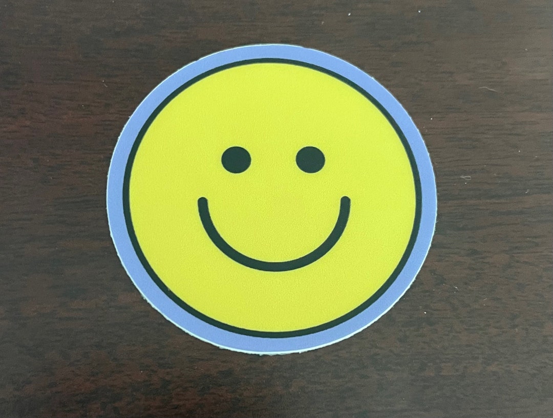 Smiley Face Sticker - Etsy