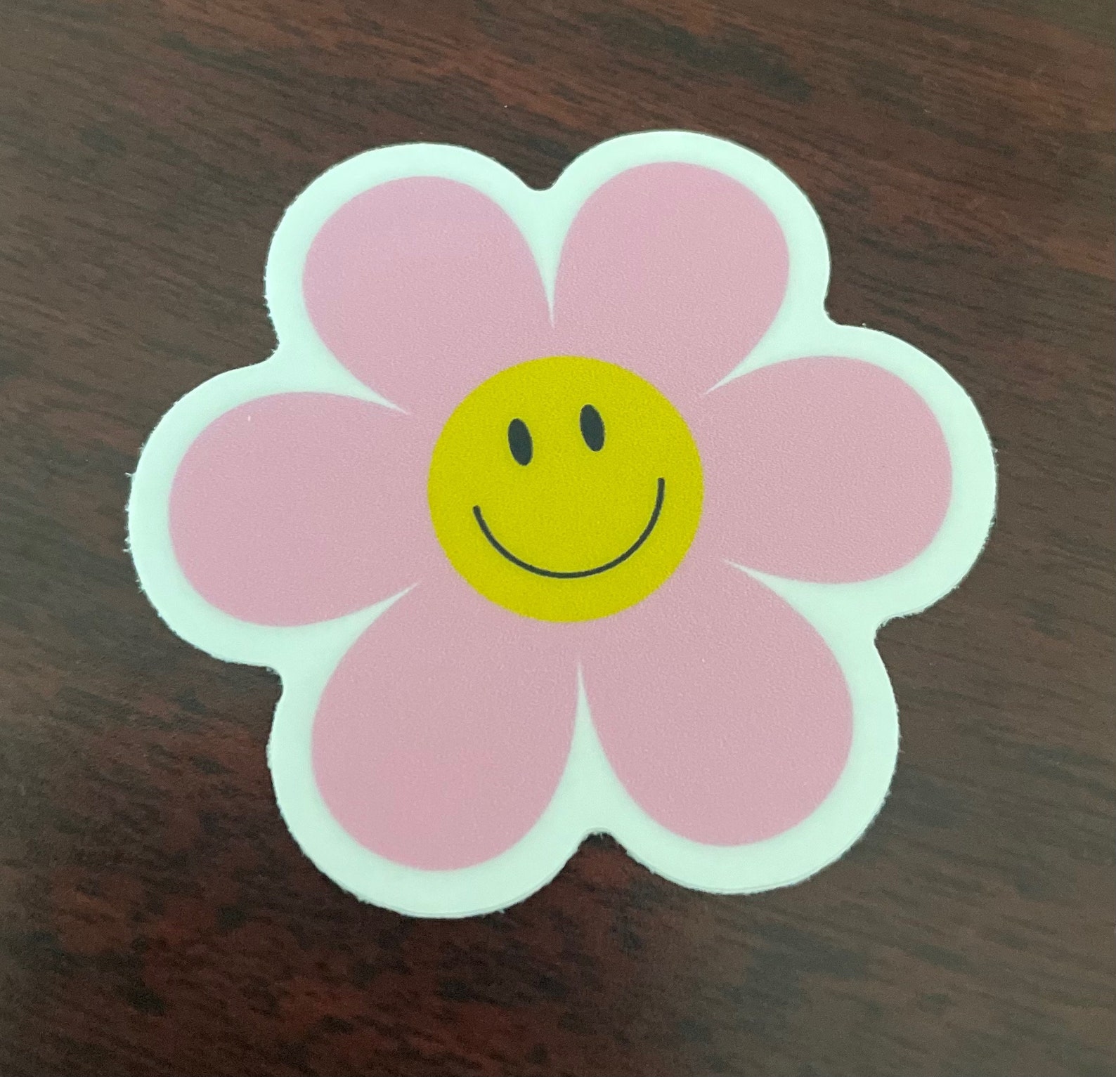 Smiley Daisy Sticker - Etsy