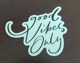 Positive Affirmation Good Vibes Sticker - Etsy