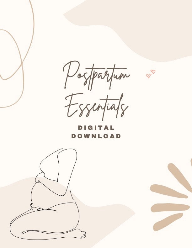 Postpartum Essentials Checklist DIGITAL DOWNLOAD - Etsy