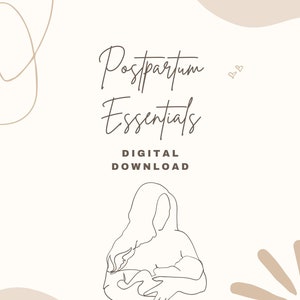 Postpartum Essentials Checklist DIGITAL DOWNLOAD - Etsy