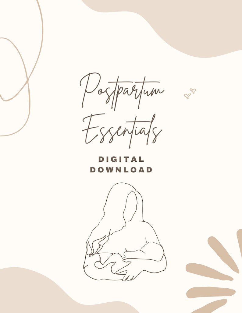 Postpartum Essentials Checklist DIGITAL DOWNLOAD - Etsy