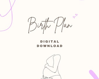 Neutral (natural) Birth Plan Template Digital Download Print Ready - Etsy