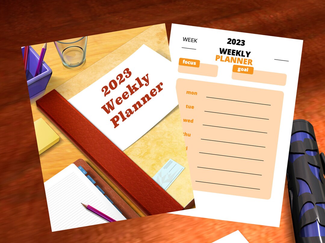 Printable 2023 Weekly Planner digital Download PDF - Etsy
