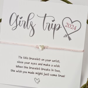 Girls Weekend 2024 Girls Getaway Gift Girls Trip Wish Bracelet Girls ...
