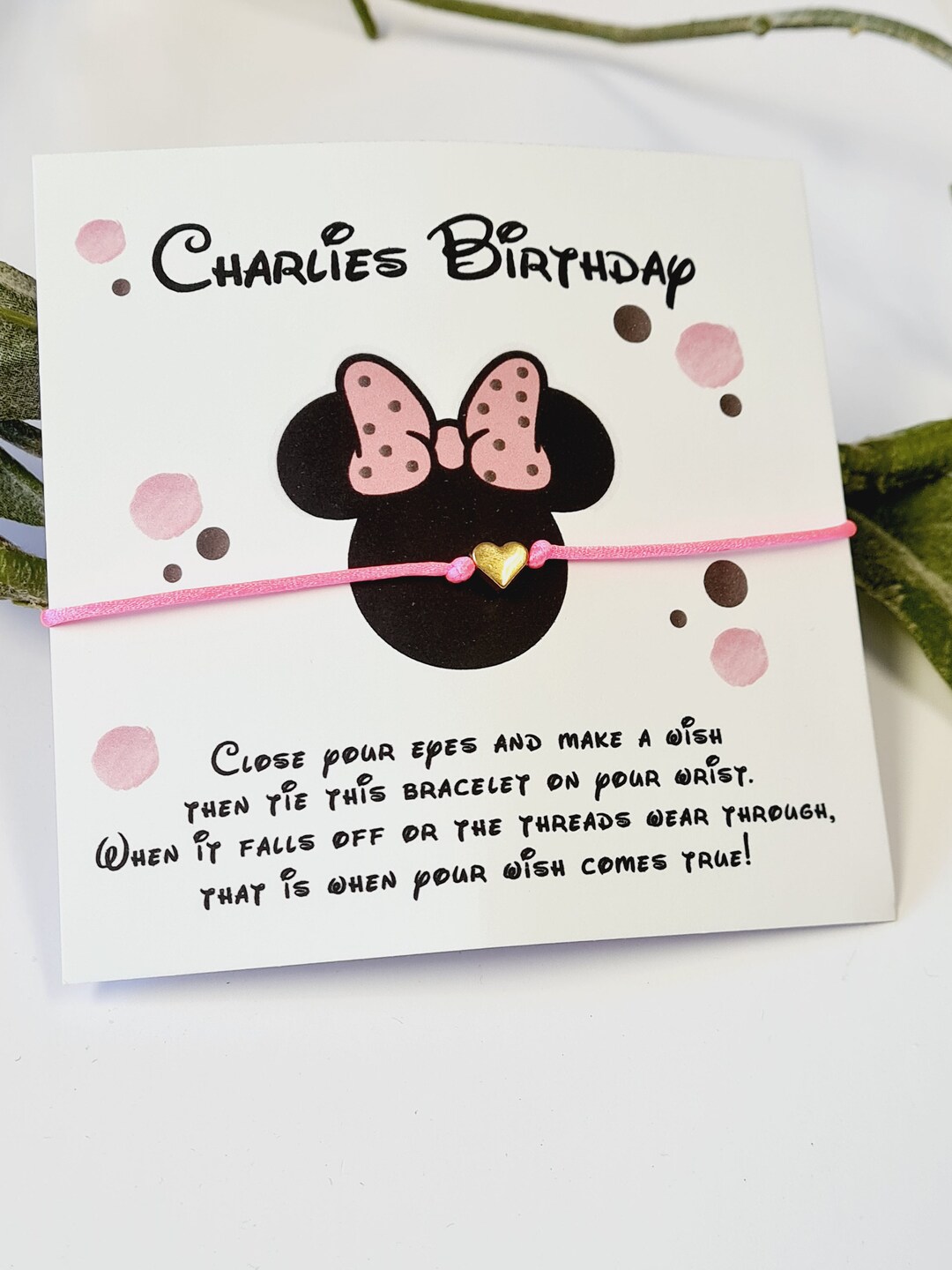 Minnie Mouse, Mickey Mouse Disney Wish Bracelet – Disney Birthday ...