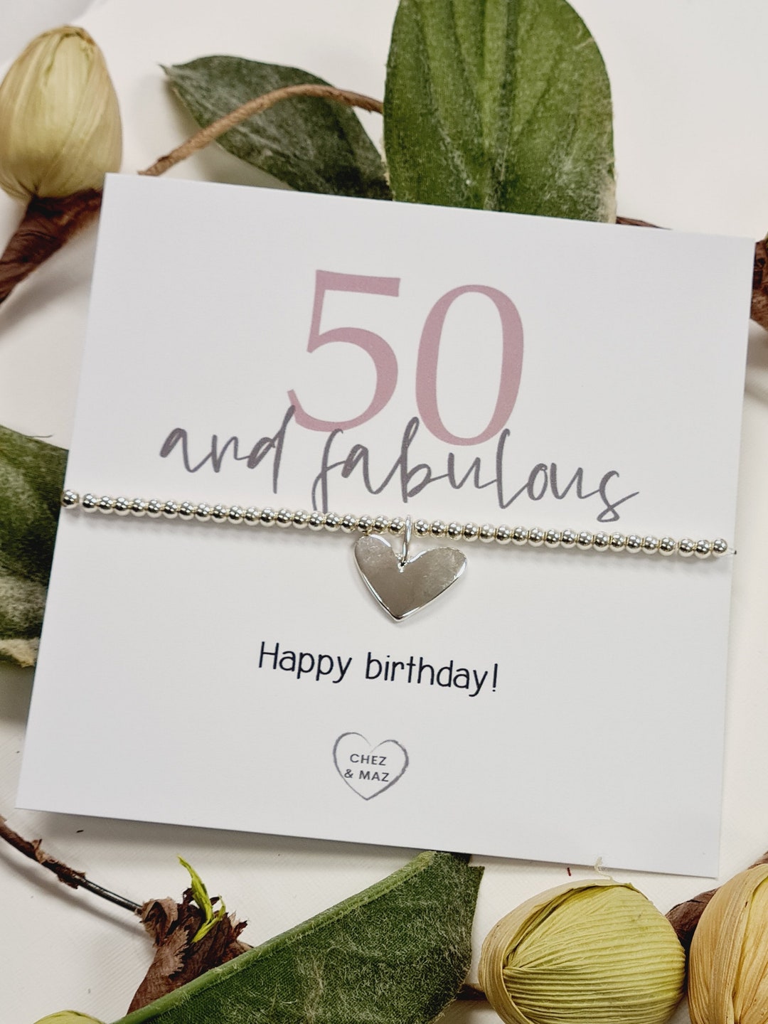 50 and Fabulous, 50th Birthday, Fifty, 50th Gift I Happy Birthday ...