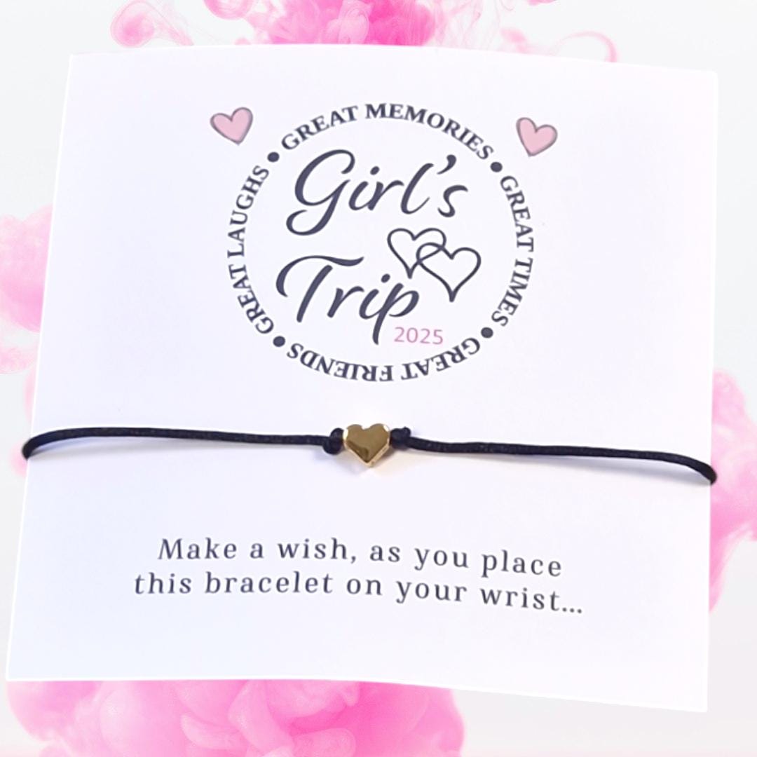 Girls Weekend 2025; Girls Getaway Gift; Girls Trip; Wish Bracelet ...