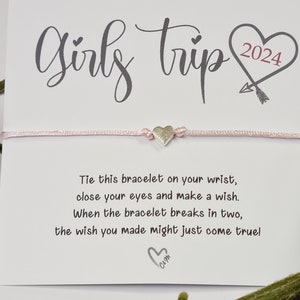 Girls Weekend 2024 Girls Getaway Gift Girls Trip Wish Bracelet Girls ...
