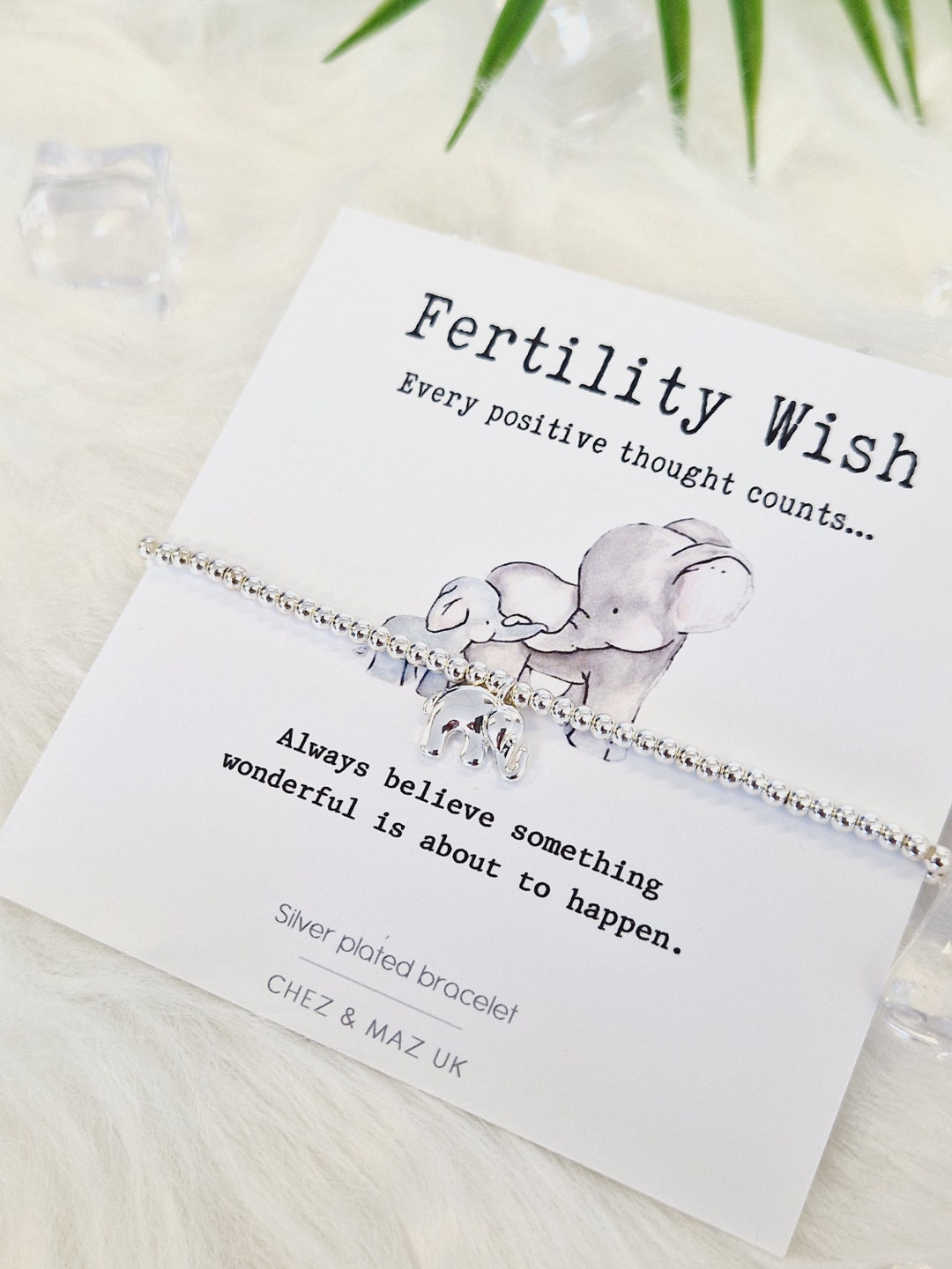 Fertility Elephant I Pregnancy I Silver Plated Charm Bracelet ...