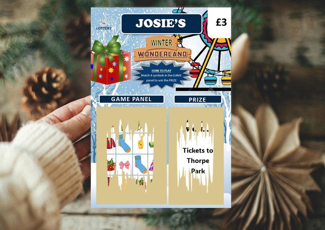 Scratch Card Winter Wonderland : Surprise Holiday, Theme Park, Concert ...