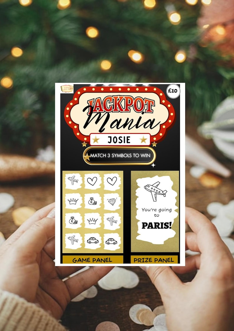 Scratch Card: Holiday, Birthday, Concert Reveal Gift Personalised ...
