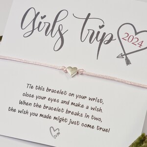 Girls Weekend 2024 Girls Getaway Gift Girls Trip Wish Bracelet Girls ...