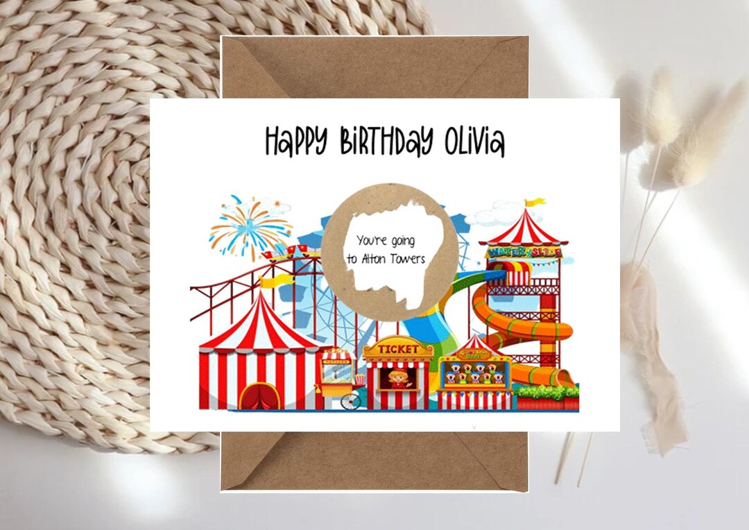 Scratch off Card Birthday Surprise Reveal Scratch Card, Holiday Reveal ...