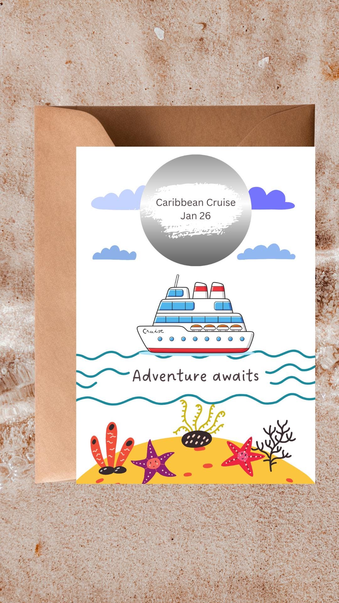 Scratch off Card Adventure Awaits Surprise Reveal Scratch Card, Cruise ...