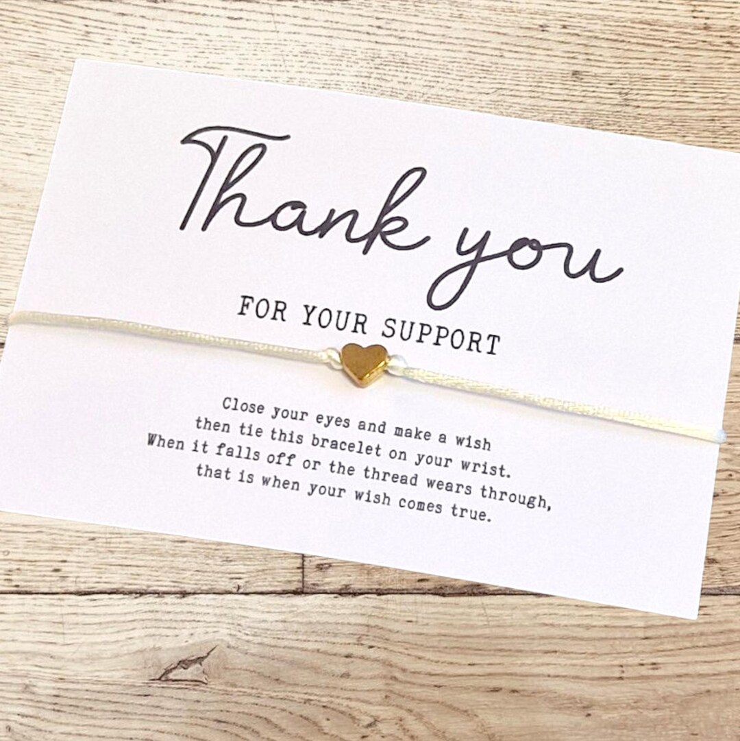 Thank You for Your Support, Gift for Caretaker, Teacher, Make A Wish ...