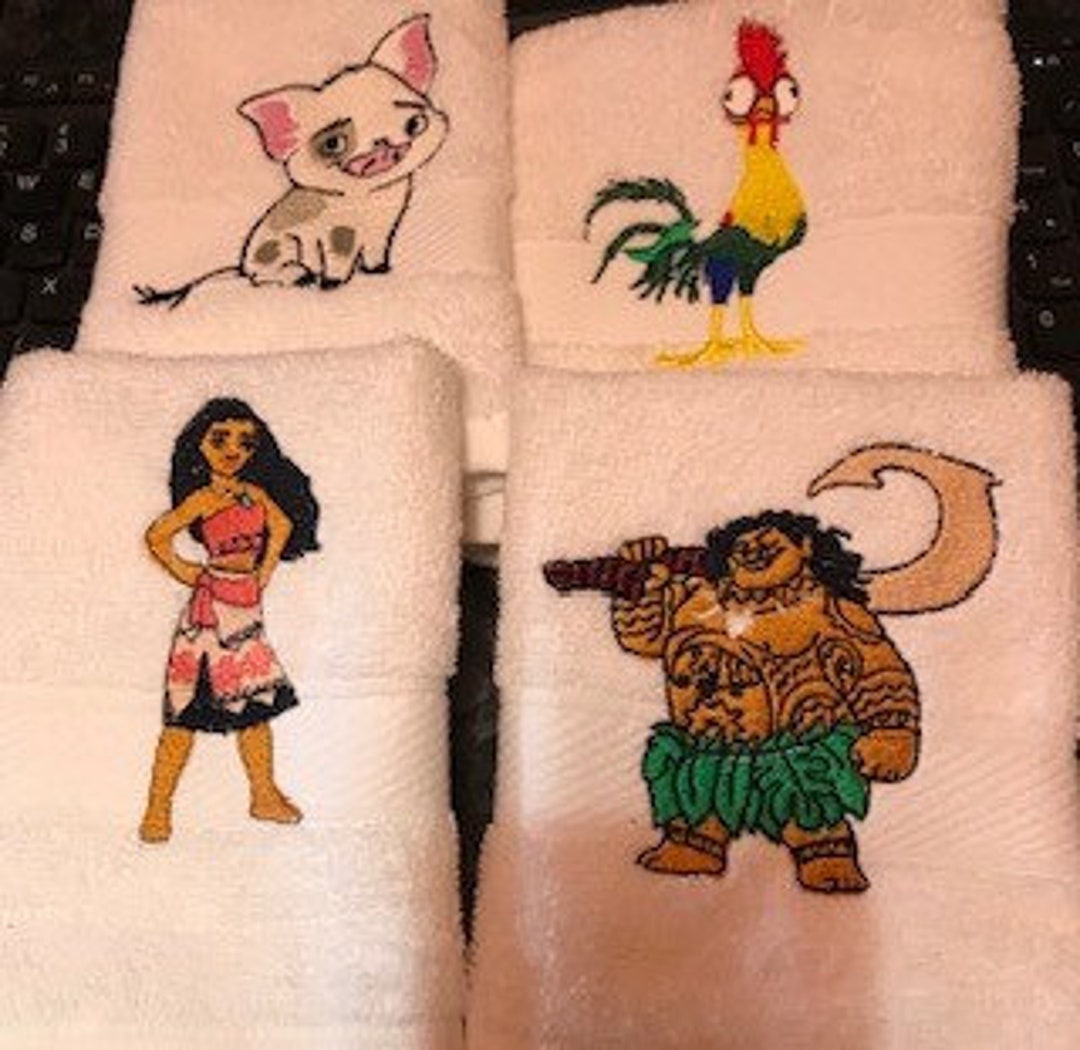 Moana Mixed Character Face Cloth Bundle/set - Etsy