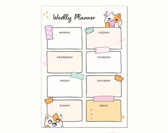 Daily Planner, Printable, Editable Planner, Planner Set, Planner ...