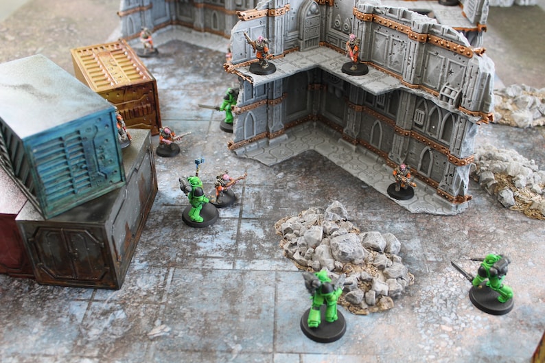 Tabletop Wargame Battle Mat W\ Bag - Urban Ruins - 44x60, 22x30, 36x36 ...