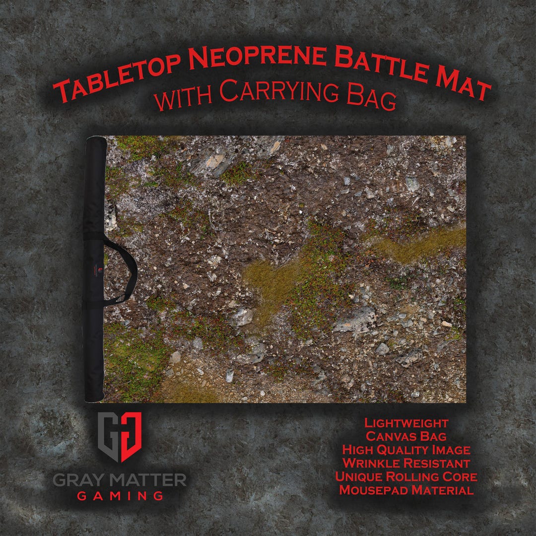 Tabletop Wargame Battle Mat W\ Bag - Muddy Battlefield - 44x60 ...