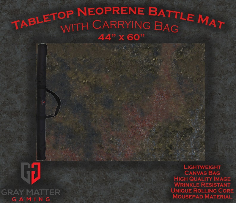 Tabletop Wargaming Battle Mat With Bag Boggy Swamp 44x60 Neoprene ...