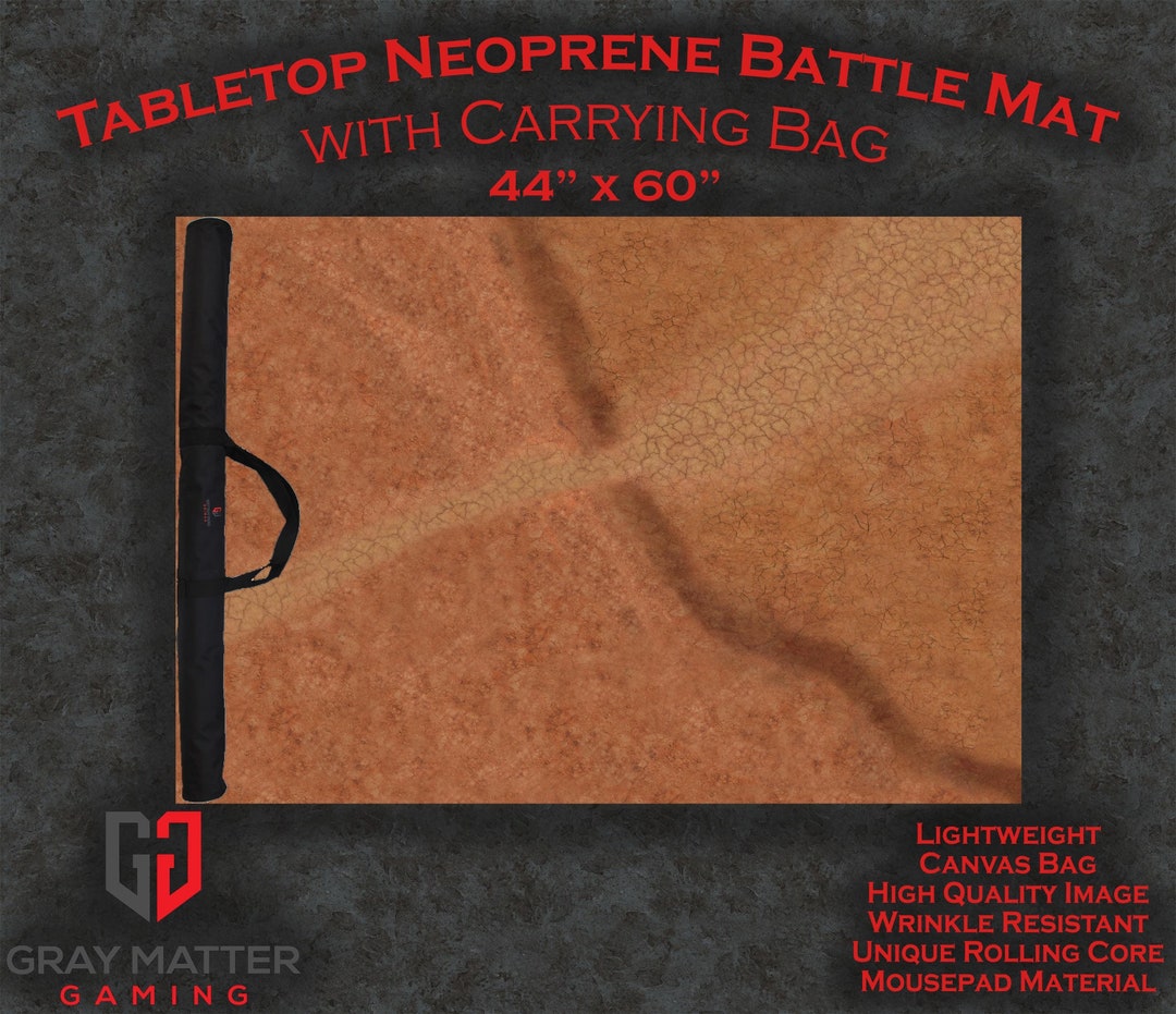 Tabletop Wargame Battle Mat W\ Bag - Cracked Earth - 44x60 36x72 36x36 ...