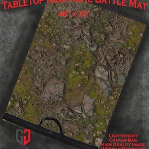 Tabletop Wargame Battle Mat W\ Bag - Rocky Highlands - 44x60, 48x72 ...