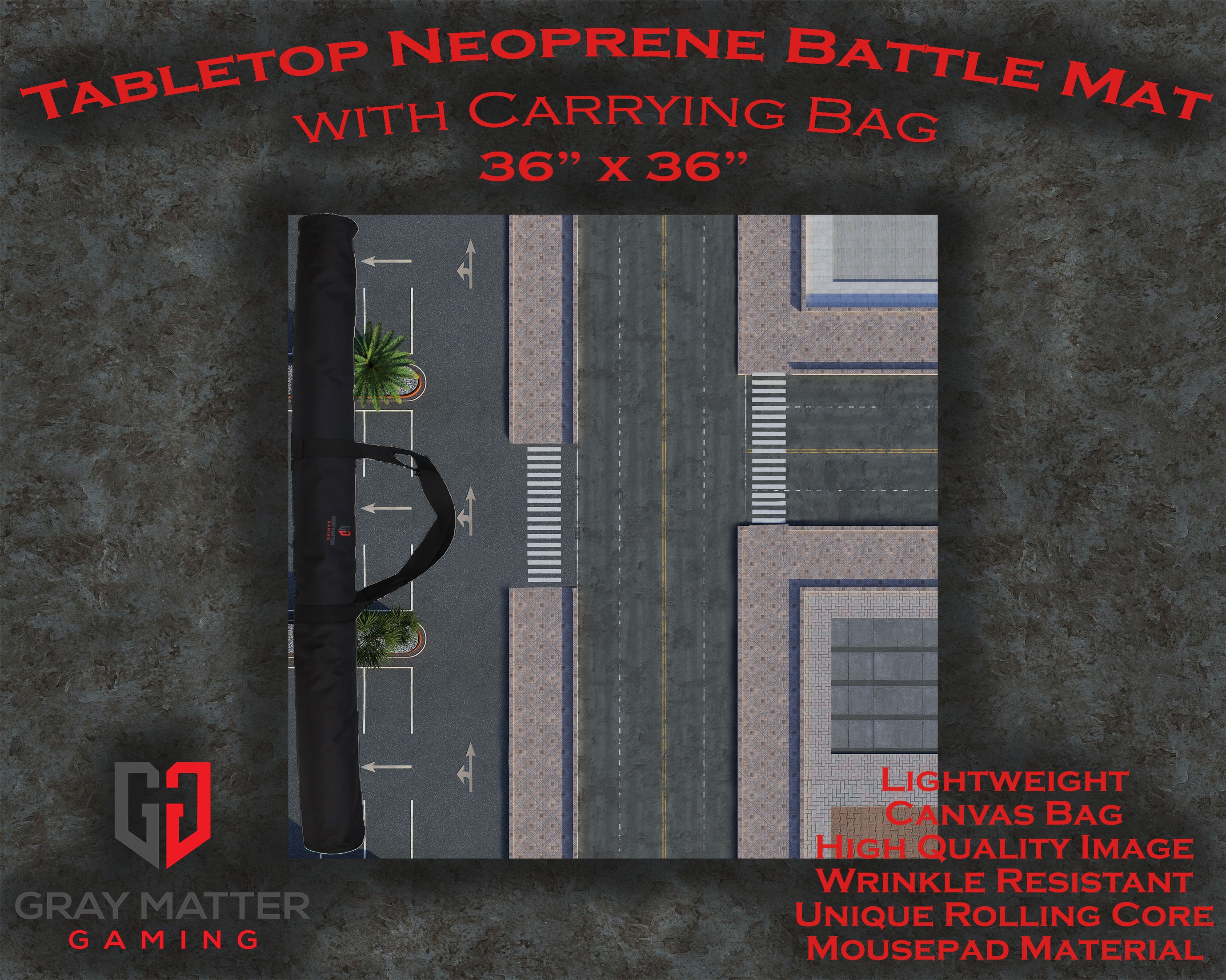 Tabletop Wargaming Battle Mat With Bag Modern City 36x36 Neoprene ...