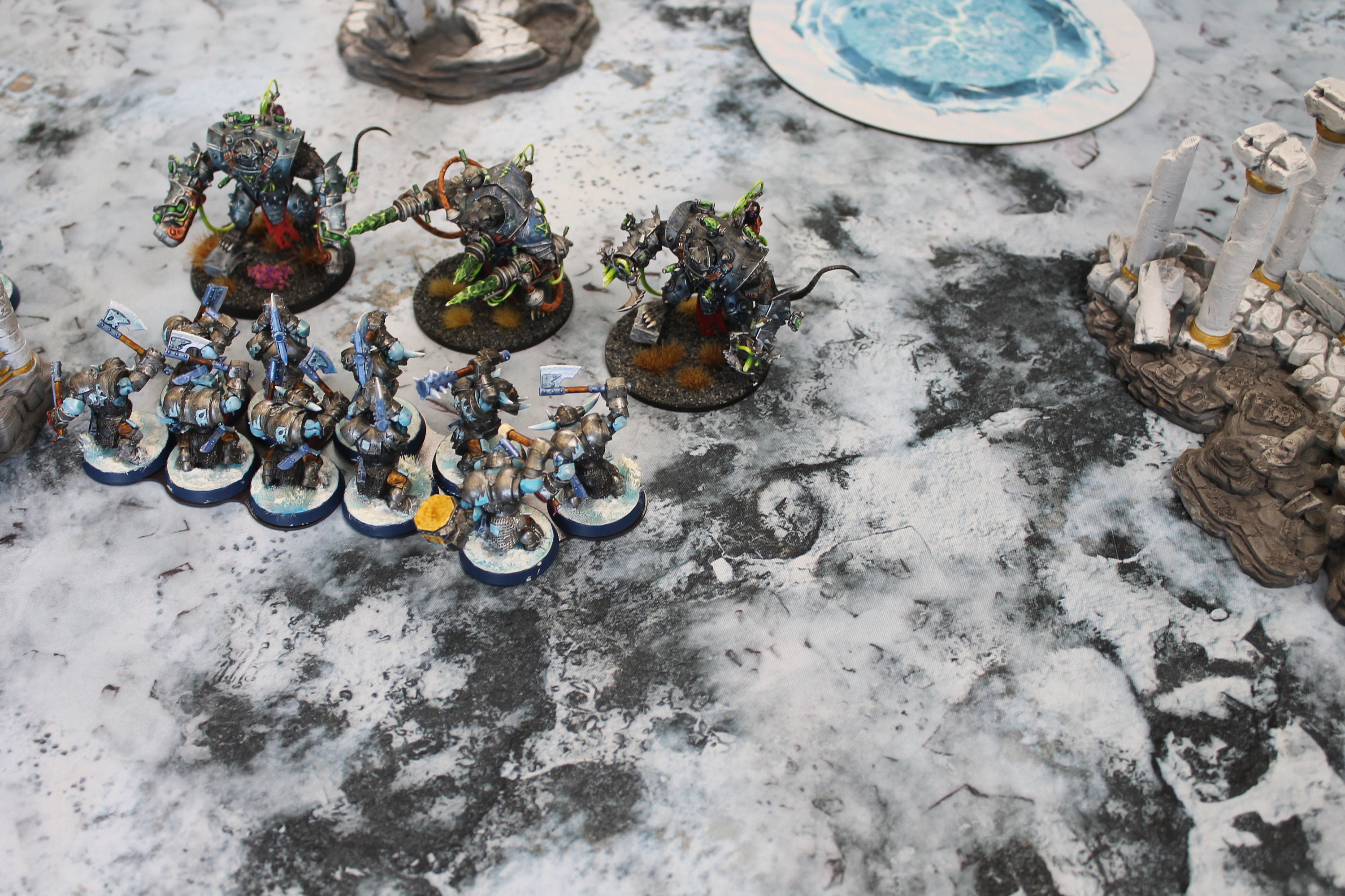 Tabletop Wargame Battle Mat W\ Bag - Snowy Tundra - 36x36, 36x72, 44x60 ...