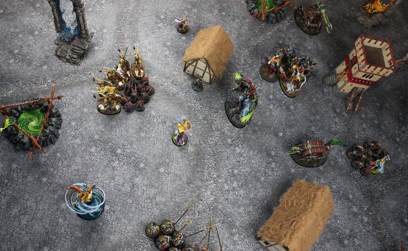 Tabletop Wargaming Battle Mat With Bag Cobblestone City 44x60 Neoprene ...