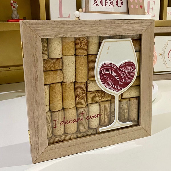 Wine Cork Shadow Box - Etsy
