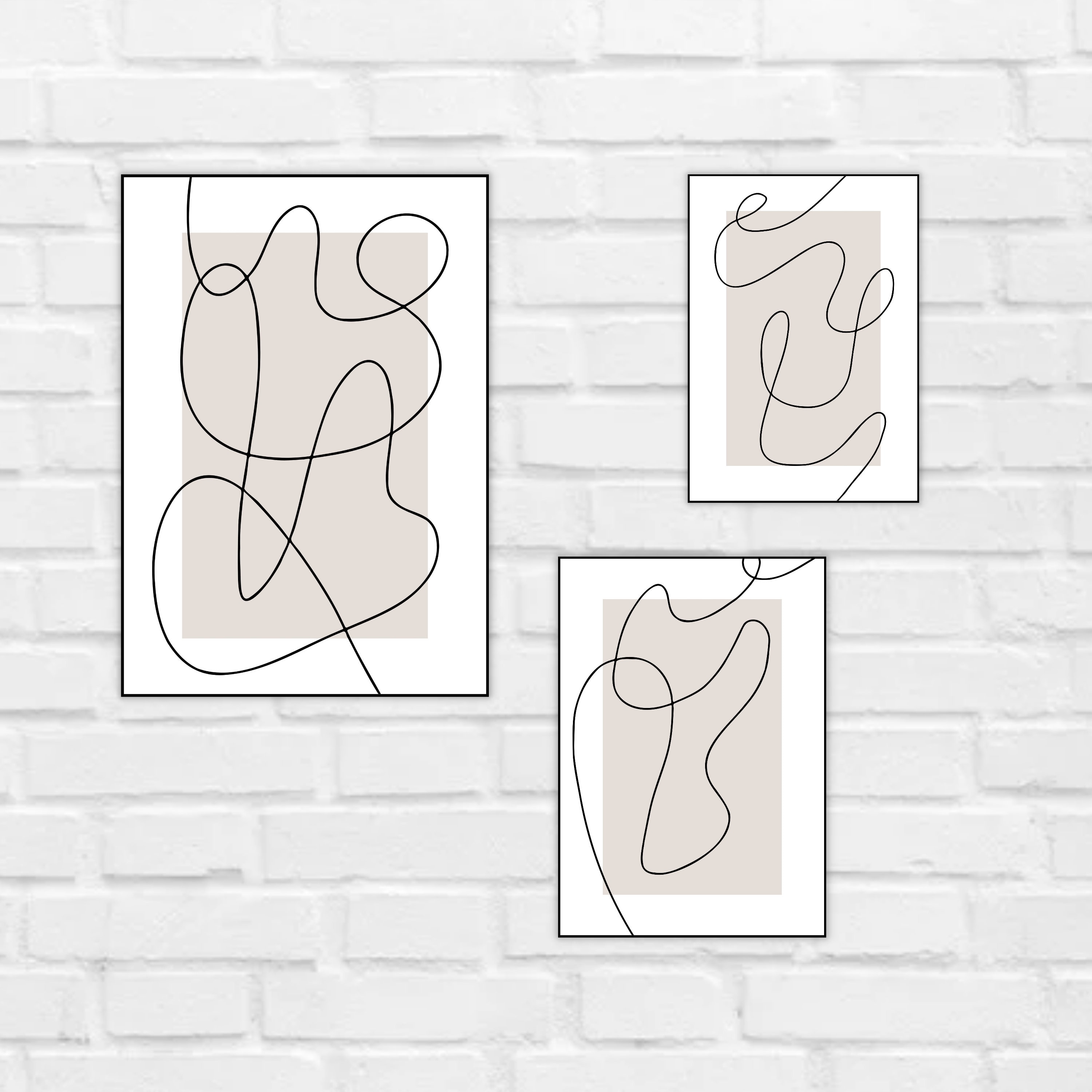 Printable Line Art Set | Line Art Print | Minimalistic Wall Art Set ...